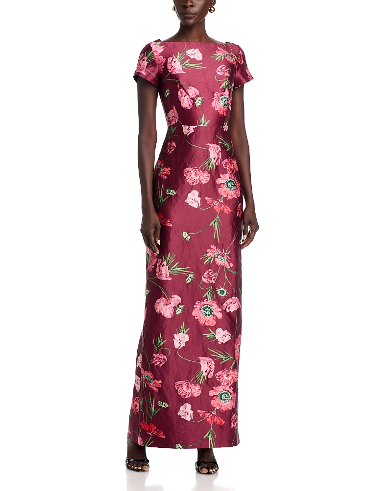 ERDEM Erdem Floral Textured Satin Gown